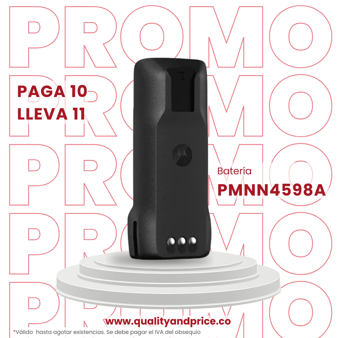 Paga 10 y lleva 11 Baterías Motorola PMNN4598 para radio portátil R2 ...